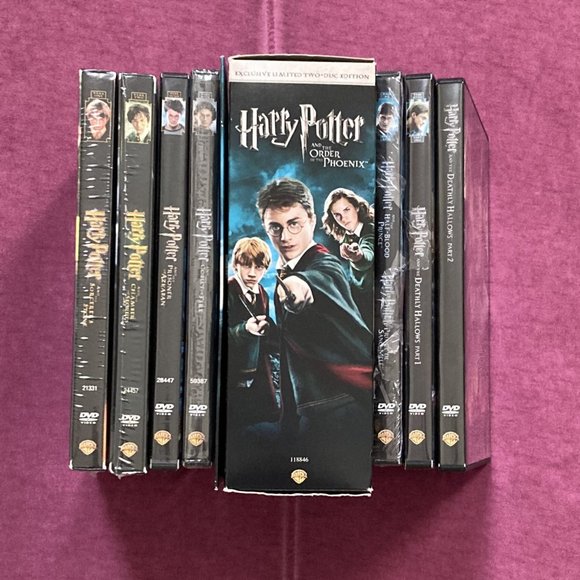 Warner Bros. | Media | Harry Potter Dvds 8 Movies Half Sealed Complete Set 8 Deatheater Mask ...